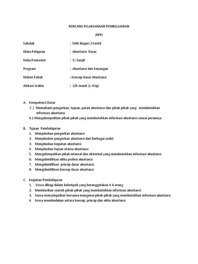 Cara Membuat RPP 1 Lembar SD, SMP dan SMA Lengkap - Fakta.id