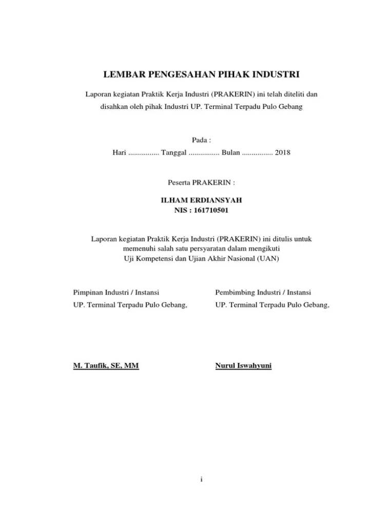 Contoh Laporan PKL SMK Semua Jurusan Lengkap dengan Struktur - Fakta.id