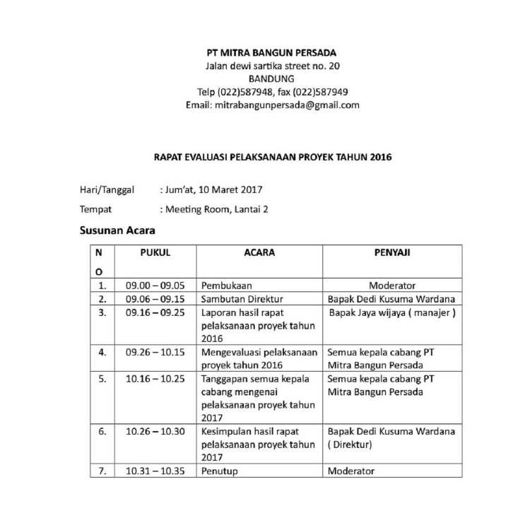 5 Contoh Susunan Acara Perpisahan Sekolah, Arisan, MPLS, Nikah, dll ...