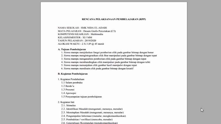 Cara Membuat RPP 1 Lembar SD, SMP dan SMA Lengkap - Fakta.id