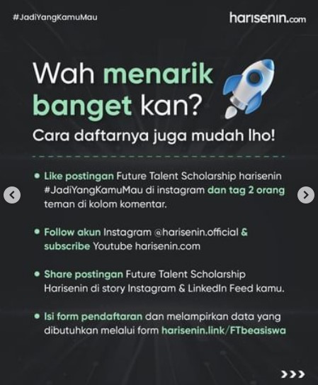 Beasiswa Hari Senin 2023: Kejar Mimpimu Bersama HariSenin - Fakta.id