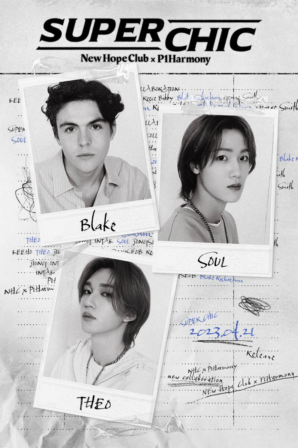 P1Harmony x New Hope Club merilis poster teaser 'Super Chic' single ...